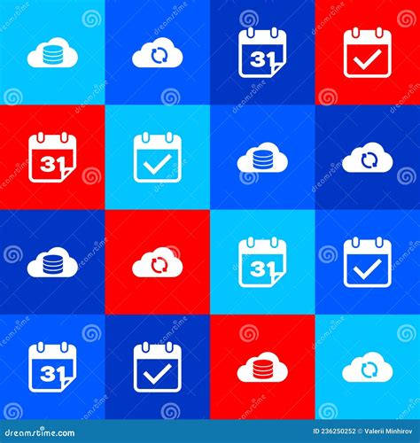 Set Cloud Database Sync Refresh Calendar And With Check Mark Icon
