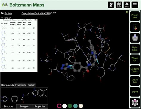 latest more fragment grow results and rings in drugs boltzmann maps