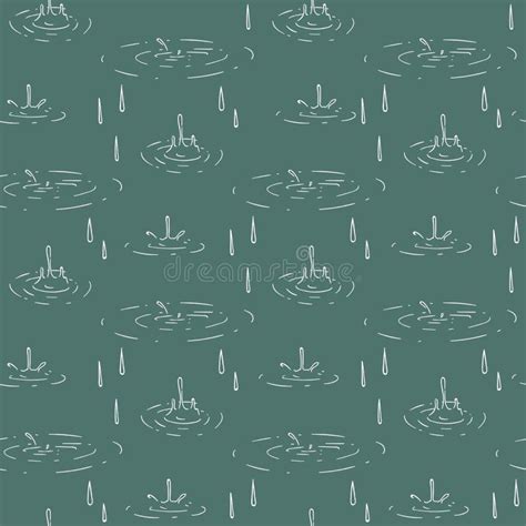 Rain Puddle Seamless Pattern Stock Vector Illustration Of Cold
