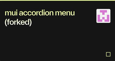 Mui Accordion Menu Forked Codesandbox