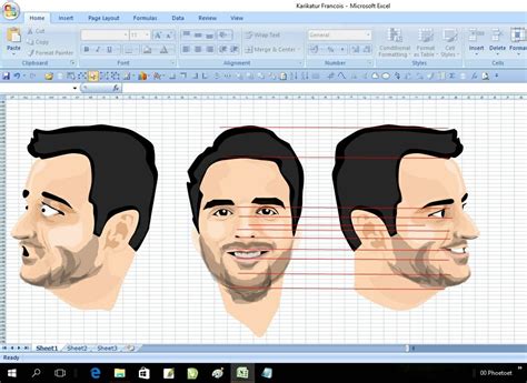 How To Make A Face By Ms Excel Caricature Poster Movie Posters