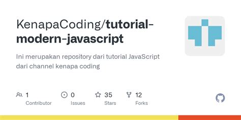 github kenapacoding tutorial modern javascript ini merupakan