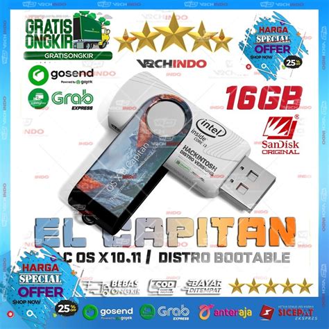 Jual Mac Os X 10 11 Macos El Capitan Hackintosh For Komputer Laptop Dekstop Pc 16gb