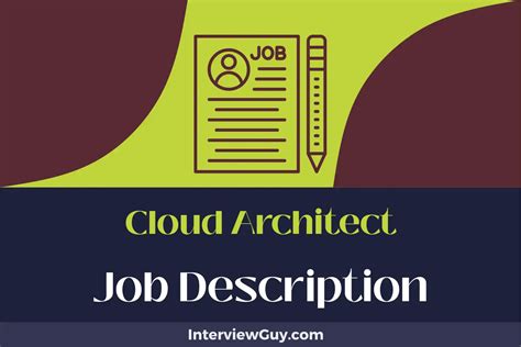 Cloud Architect Job Description [updated For 2025]
