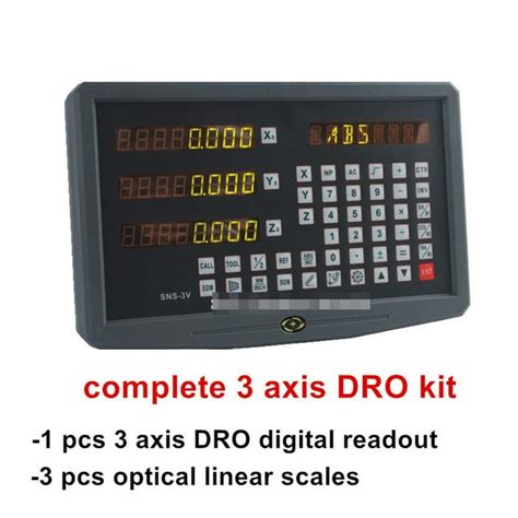 High Precision Complete Set Milling Lathe Drill Machine Digital Readout And 3 Pcs Linear Scale