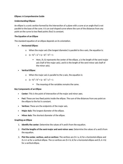 ellipses pdf ellipse cartesian coordinate system