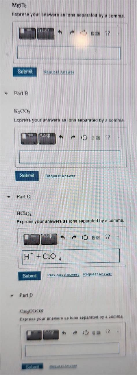 Solved MgCl Expreas Your Anawere As Tone Separatad By A Chegg