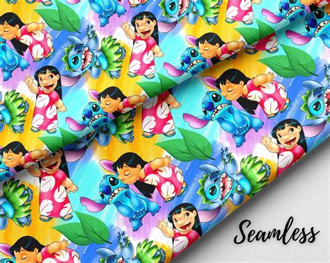 Lilo And Stitch Seamless Papers Stitch Digital Papers Etsy
