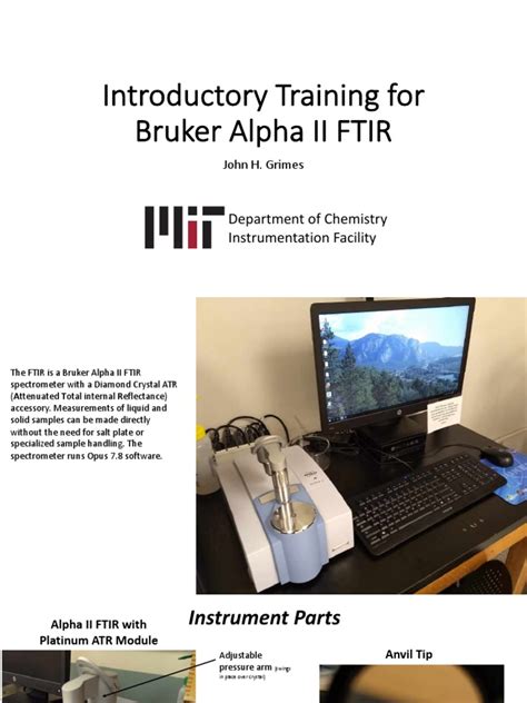 Bruker Alpha Ii Ftir Spectrometer Training Pdf Electromagnetic Spectrum Infrared