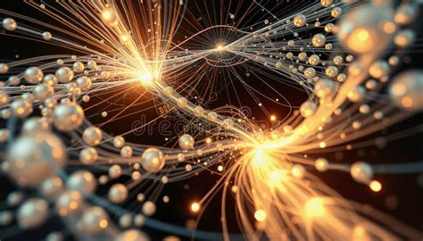 Glowing Neural Network Connections Stock Image Image Of Beams