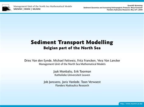 Ppt Sediment Transport Modelling Belgian Part Of The North Sea Powerpoint Presentation Id