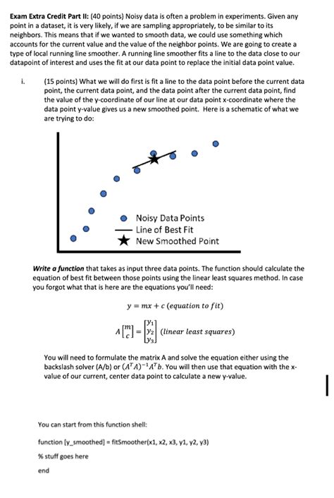 Solved Exam Extra Credit Part Ii 40 ﻿points ﻿noisy Data