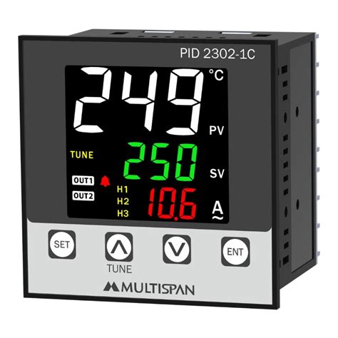 Pid Controller With Ampere Indicator 2 Output Multispan