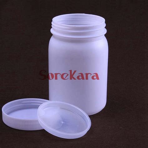 500ml White Plastic Bottle Reagent Sample Vials Pl Grandado