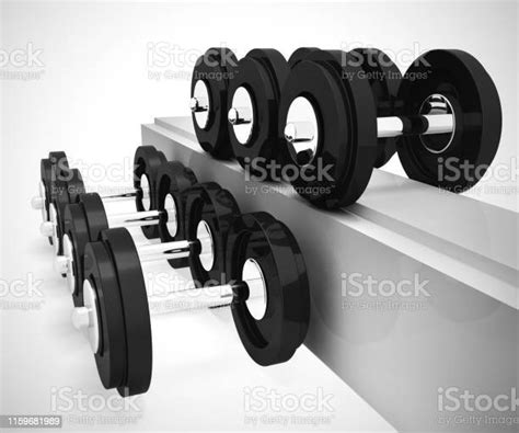 보디 빌딩에 의해 피트 니스와 건강에 대 한 리프팅 아령 3d 그림 건강관리와 의술에 대한 스톡 사진 및 기타 이미지 건강