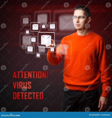 Virus Detected Alert On Computer Screen Royalty Free Stock Photo CartoonDealer