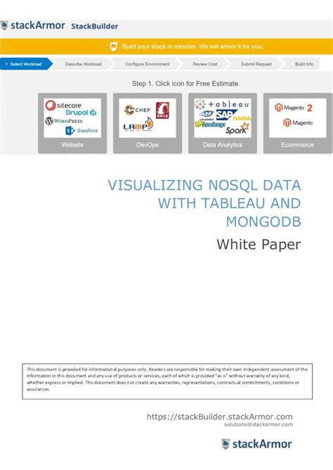 Pdf Visualizing Nosql Data With Tableau And Mongodb · 2018 09 07