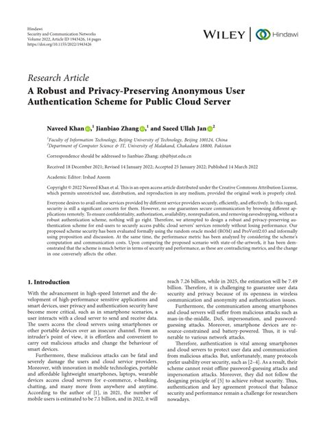 pdf a robust and privacy preserving anonymous user authentication