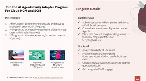Join The Ai Agents Early Adopter Program For Cloud Hcm And Scm — Cloud Customer Connect