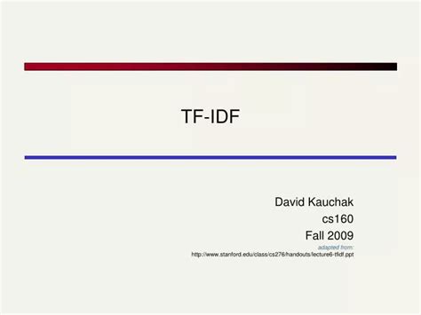 Ppt Tf Idf Powerpoint Presentation Free Download Id 6085560