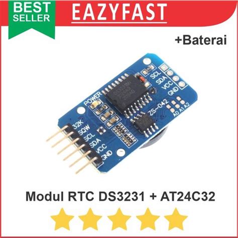 Jual Ds3231 I2c Rtc Module Baterai Modul Jam Arduino Raspberry Pi
