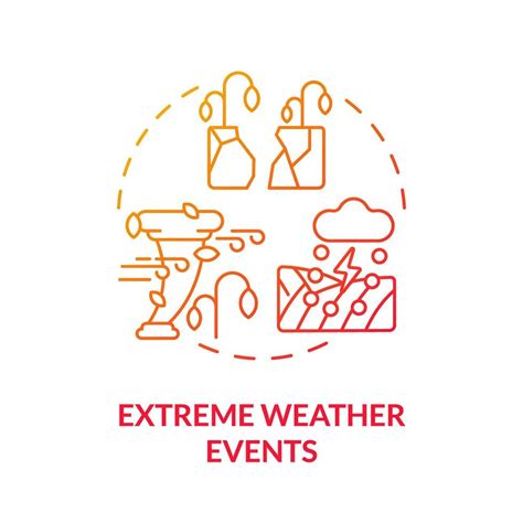 Gradient Extreme Weather Events Icon Representing Heatflation Concept Isolated Vector Linear