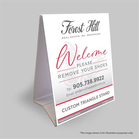 Custom Triangle Stand Sweet Print Inc