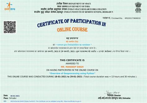 Mandeep Singh On Linkedin Completed Overview Of Geoprocessing Using Python From Indian Institute