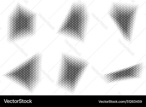 Halftone Triangle Pattern Reprographic Technique Vector Image