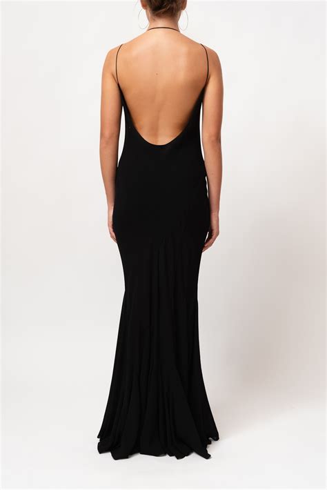 Long Sheer Black Dress Wiith Straps M A R I J A T A R L A C