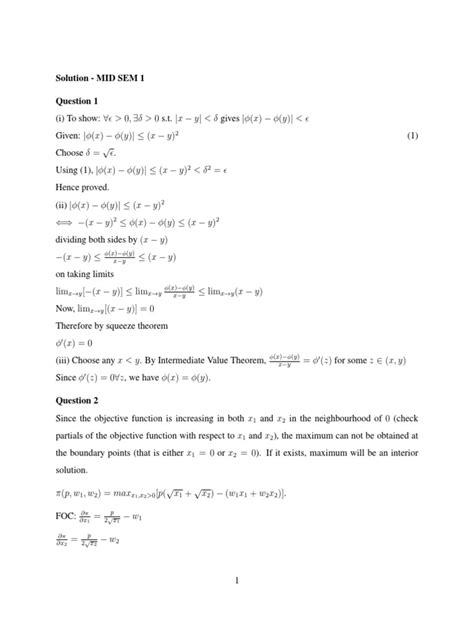 Midsem Sol Pdf Functions And Mappings Applied Mathematics