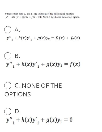 solved suppose that both y1 ﻿and y2 ﻿are solutions of the