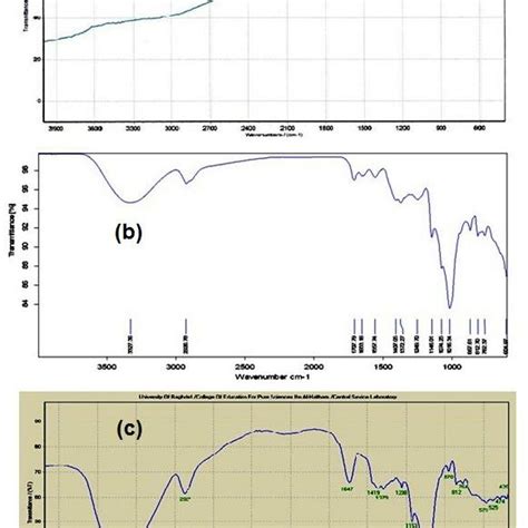 A The Infrared Spectrum Of Fe 3 O 4 Magnetic Nanoparticles B The