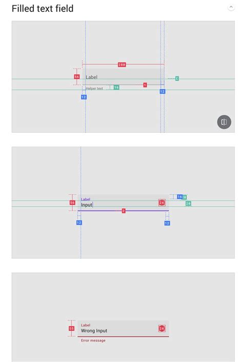 filled text field ui design patterns web ui design website design