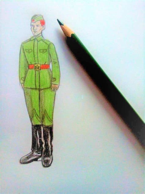 Рисуем солдата поэтапно для детей 4 класс