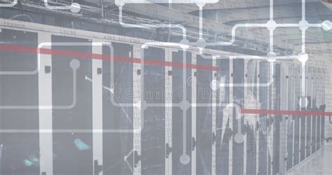 Image Of Network Of Connections And Plexus Networks Against Computer