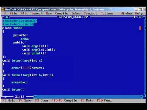 Function Overloading In Class C Tamil YouTube