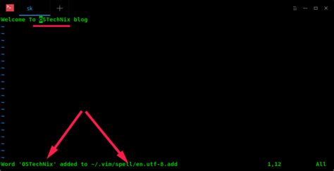 how to use spell check feature in vim text editor ostechnix
