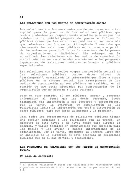 Grunig Las Relaciones Con Los Medios De Comunicación Social Cap 11 Pdf Comportamiento