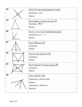 Geometry Proofs Basics The Basics Pages By Barry Hauptman TpT