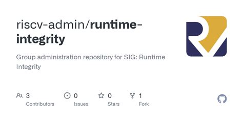 github riscv admin runtime integrity group administration repository for sig runtime integrity