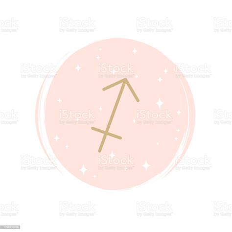 소셜 미디어 스토리 하이라이트를 위한 브러시 텍스처가 있는 원에 귀여운 조디악 궁수 자리 아이콘 로고 벡터 일러스트레이션 0명에 대한 스톡 벡터 아트 및 기타 이미지