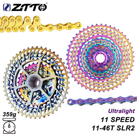Ztto 초경량 Mtb 자전거 11 46t Slr2 카세트 Ult 359g 레인보우 K7 11 S 46t 스프로킷 11v