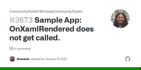 Sample App Onxamlrendered Does Not Get Called · Issue 3673