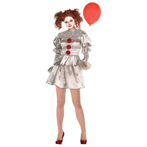 Womens It Movie Character Pennywise Halloween Costume Assorted Sizes