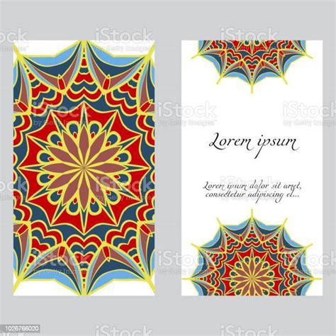 서식 파일 인사말 카드 초대장 텍스트를 위한 공간으로 설정 합니다 만다라 디자인입니다 벡터 일러스트 레이 션 0명에 대한 스톡 벡터 아트 및 기타 이미지 Istock