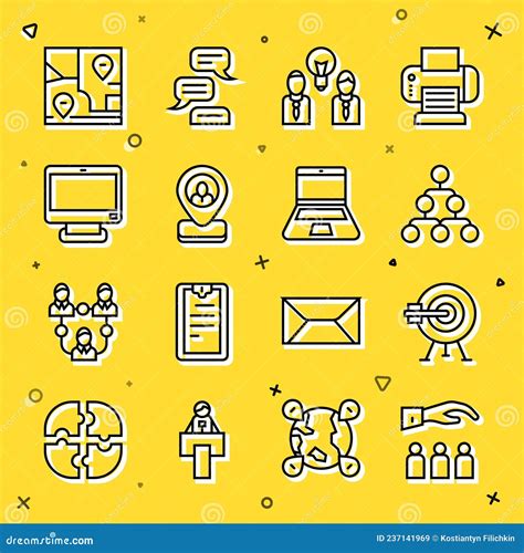 Set Arrow And Hierarchy Organogram Chart On Seamless Pattern Vector