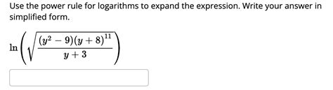 Solved Use The Power Rule For Logarithms To Expand The Chegg Com