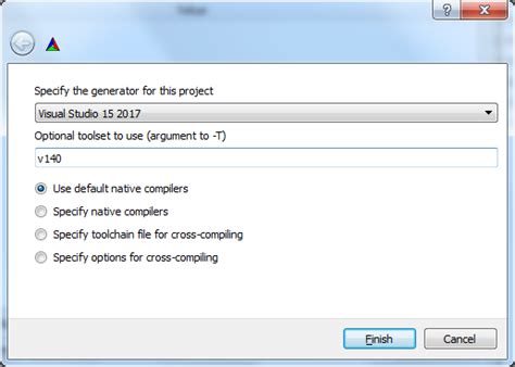 C Cmake How To Specify Vs Toolset With Vs Installed Stack Overflow