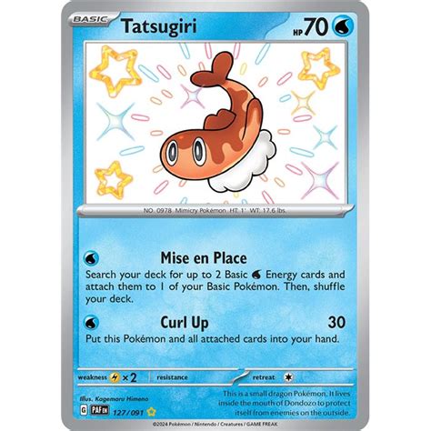 Tatsugiri Shiny Rare Sv4 5 Paldean Fates Carta Pokemon En México